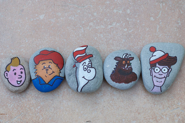 Book Character Painted Rock Craft - Little Fish
