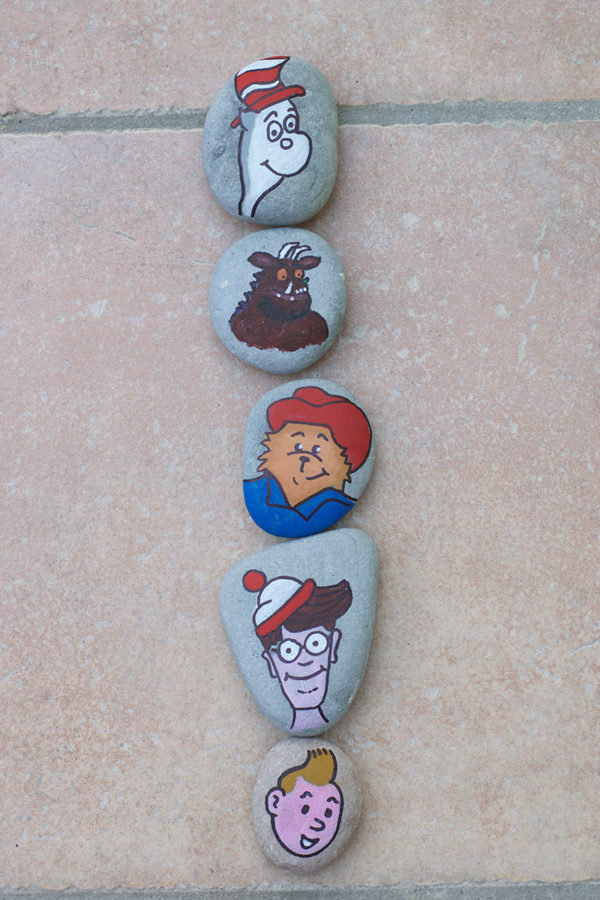 Book Character Painted Rock Craft - Little Fish