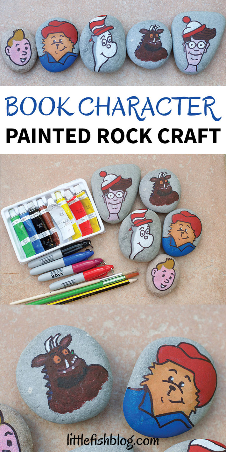 Book Character Painted Rock Craft - Little Fish
