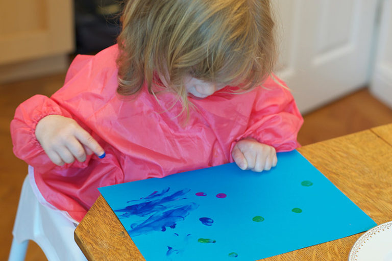 Fun Finger Paint Aquarium Activity - Little Fish