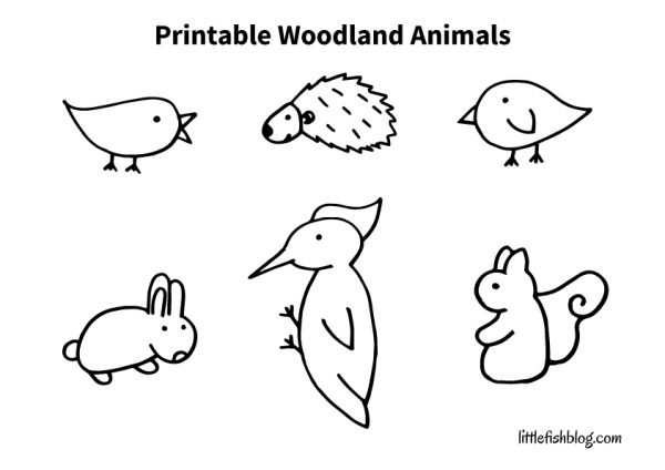 Woodland Animals Tree Collage - With Free Printable - Little Fish