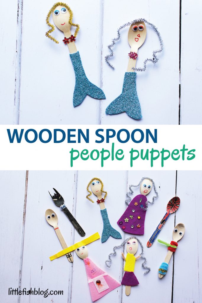 Wooden Spoon People Puppets For Kids - Little Fish